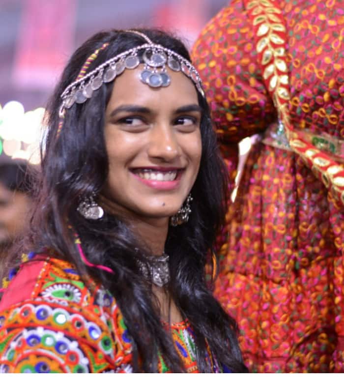 PV Sindhu Showcases Her Dancing Skills at Garba Night in Surat | SEE PHOTOS