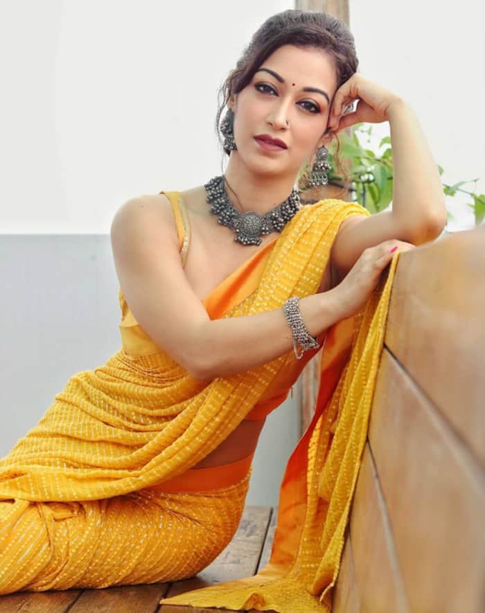 Sunayana Fozdar Aka Anjali Bhabhi in Blue Dress