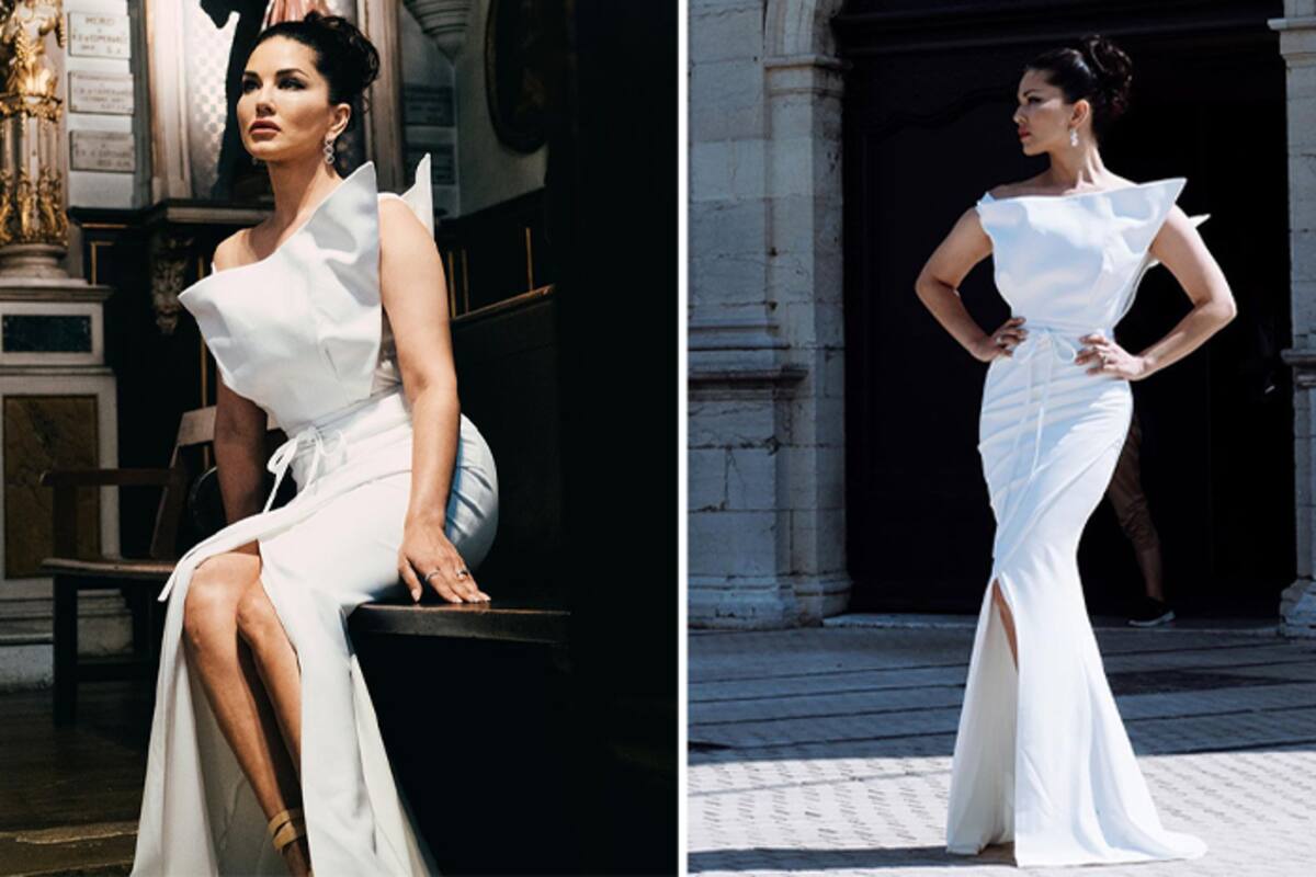 Sunny Leone White Sundress