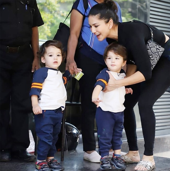 Sunny Leone With Her Lil Kids