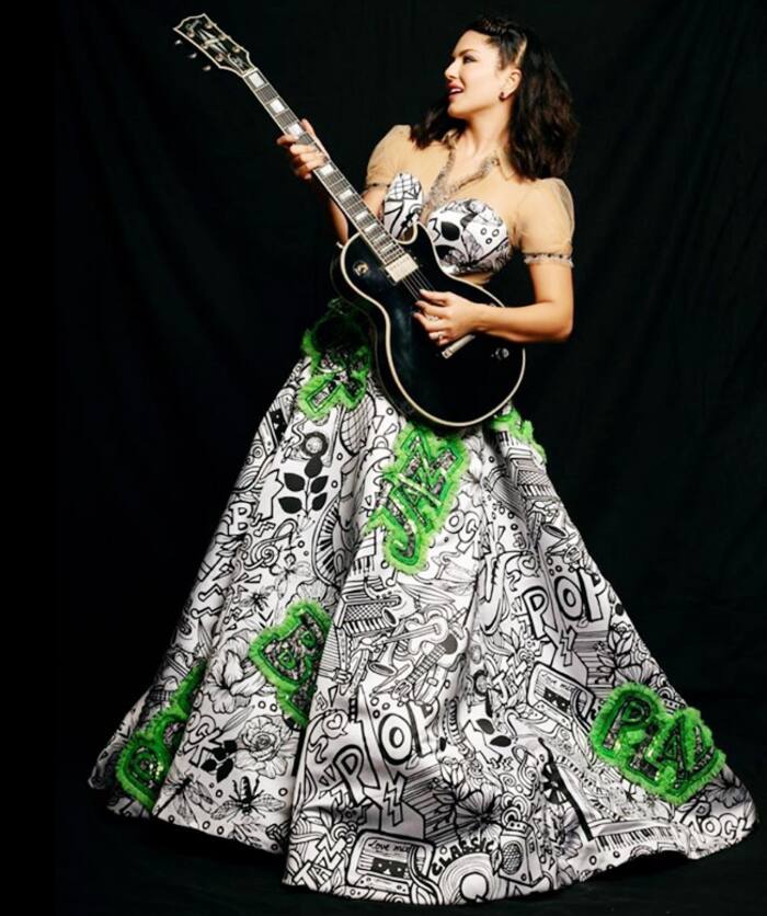 Sunny Leone Looks Drop-dead Gorgeous in Monochrome Gown
