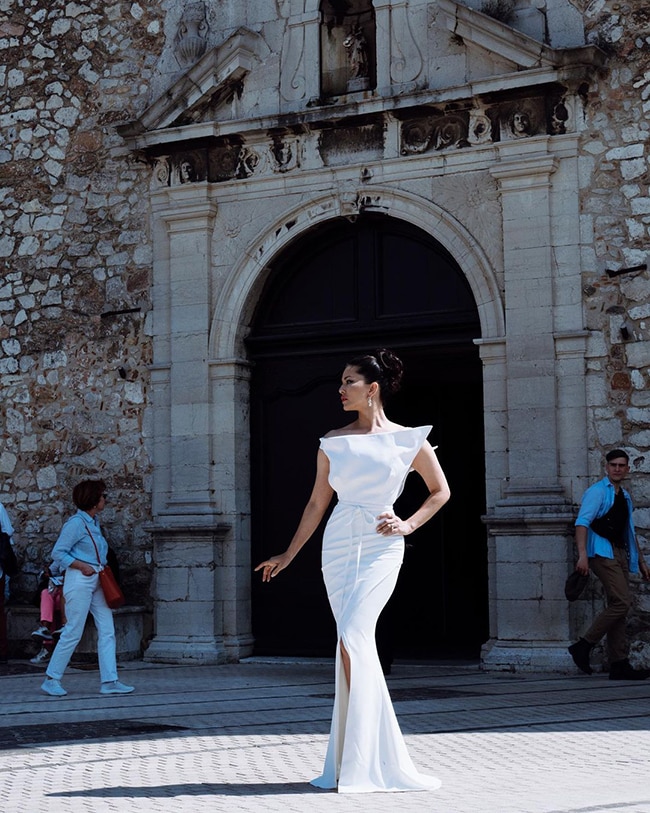 Sunny Leone White Sundress