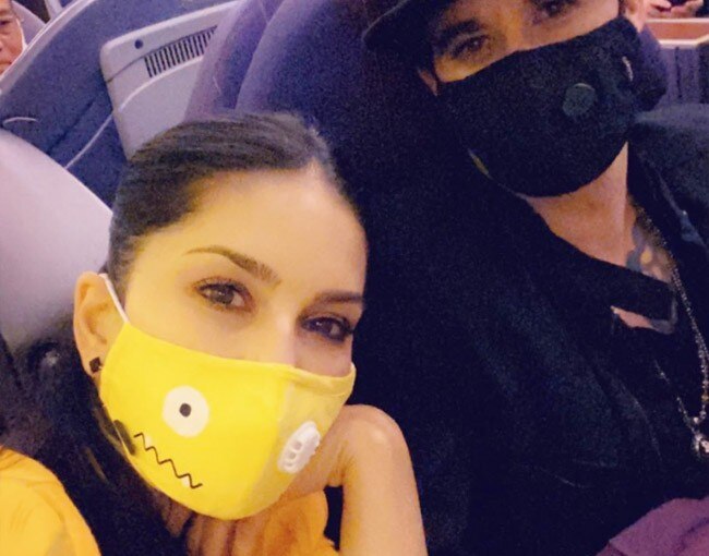Sunny leone's innovative masks!!