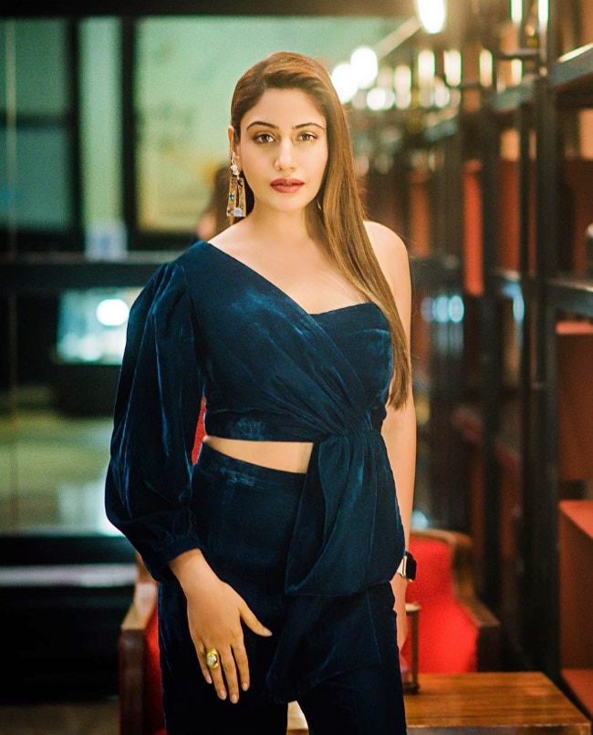 Naagin 5 fame Surbhi Chandna is Bold And Chic in Her Velvet Ensemble