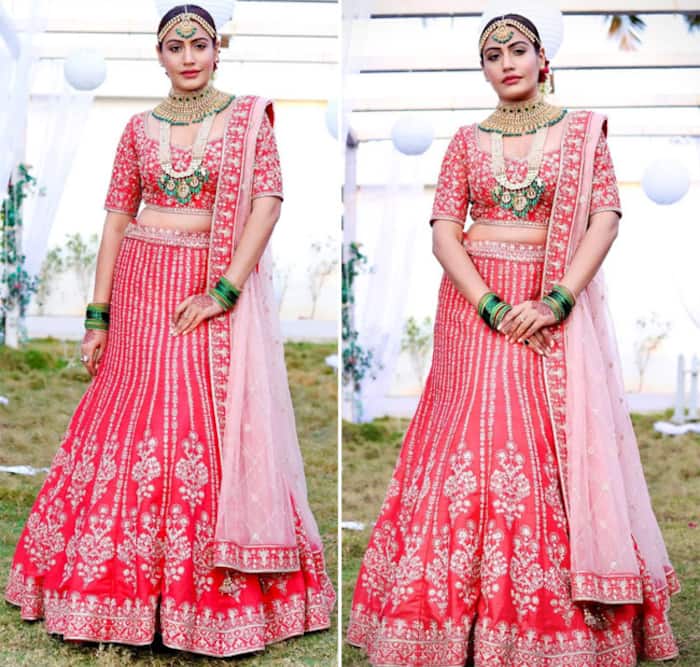 Surbhi Chandna Strikes 'Dabang Dulhan' Pose in Gorgeous Bridal Lehenga, Check Out Her Sultry ...