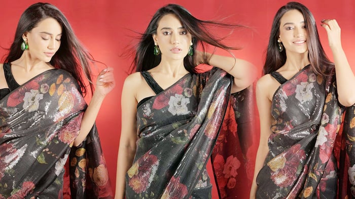 Surbhi Jyoti Turns up The Heat in Black, Experiments With Sequin Saree ...