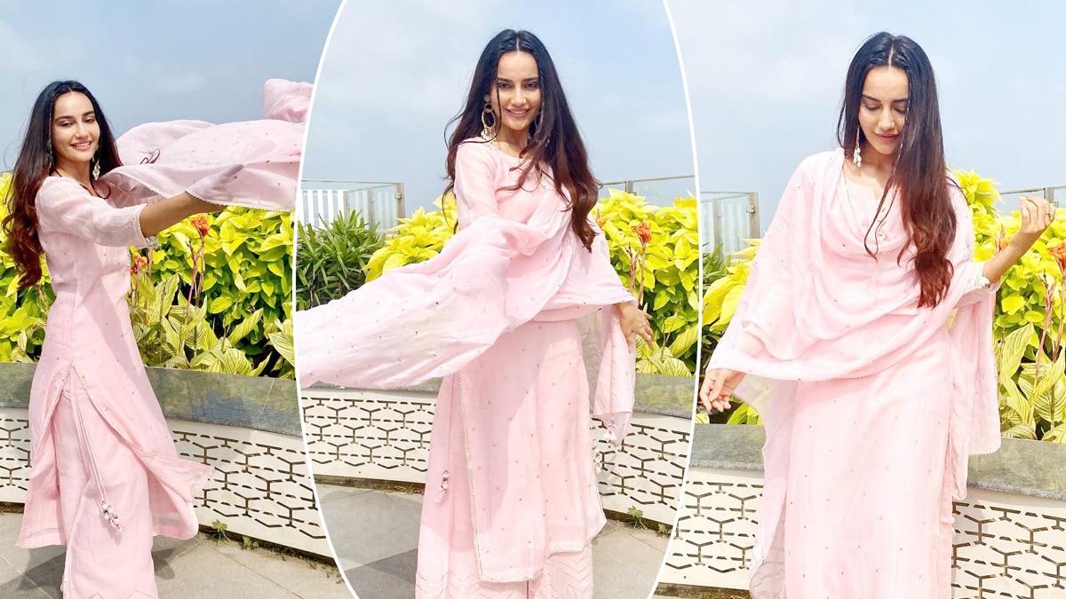 Surbhi Jyoti Stuns in a Simple Pink Suit After Sharing Hot Pics in ...