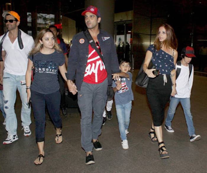 PICS: Sussanne Khan and Hrithik Roshan return from a fun-filled family ...