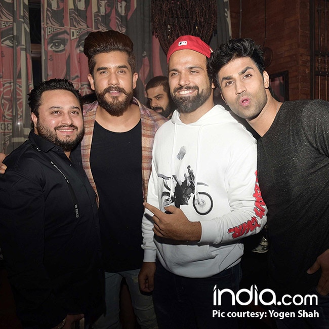 Suyyash Rai with his gang of boys during Beparwaaihiyaan song launch