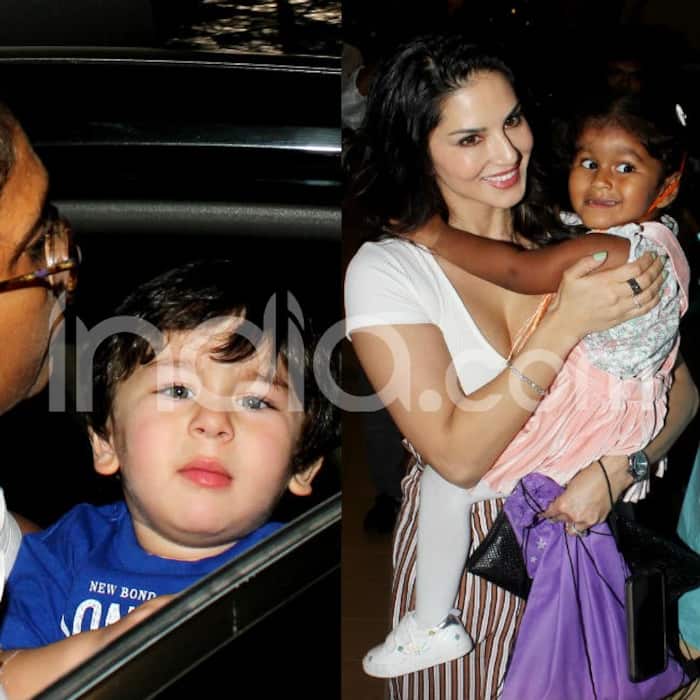 Taimur Ali Khan And Nisha Kaur Weber With Sunny Leone Papped at a ...