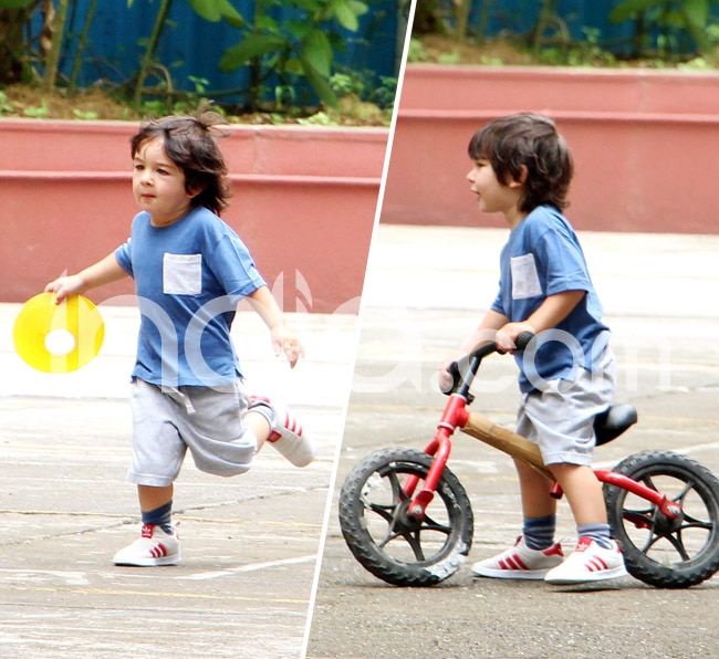 Taimur Ali Khan Rides a Cycle, Check Out His Latest Cute Pictures