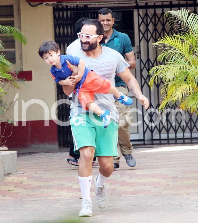 Saif Ali Khan holds Taimur