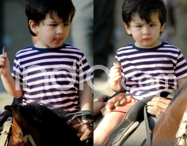 Taimur's enjoys his ride