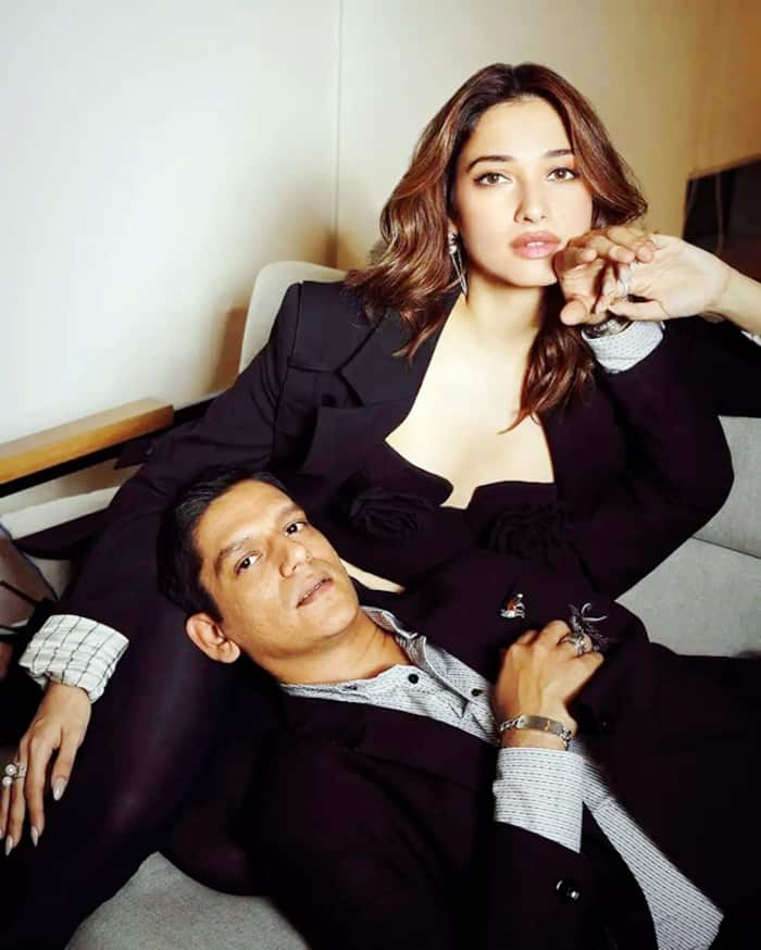Tamannaah Bhatia-VIjay Varma Set Couple Goals as They Twin in Black, Pics