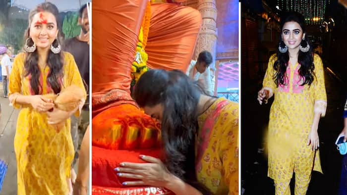 Tejasswi Prakash Looks Lovely In Yellow Ethnic Attire As She Vists ...