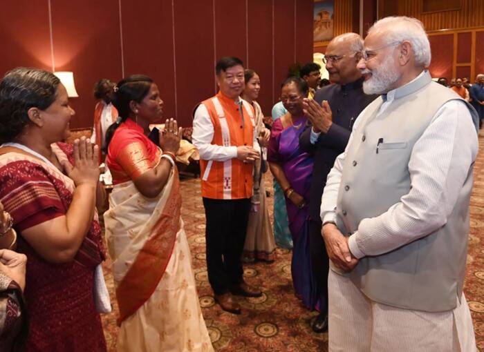 PM Modi Hosts Farewell Dinner For Outgoing President Ram Nath Kovind