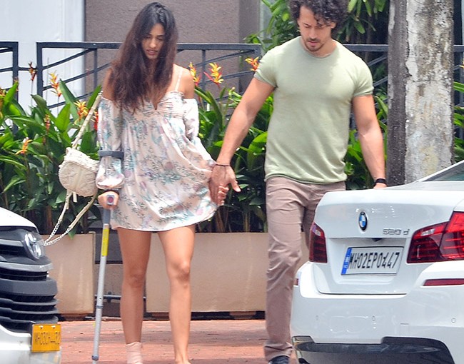 Tiger Shroff holding girlfriend Disha Patani’s hand