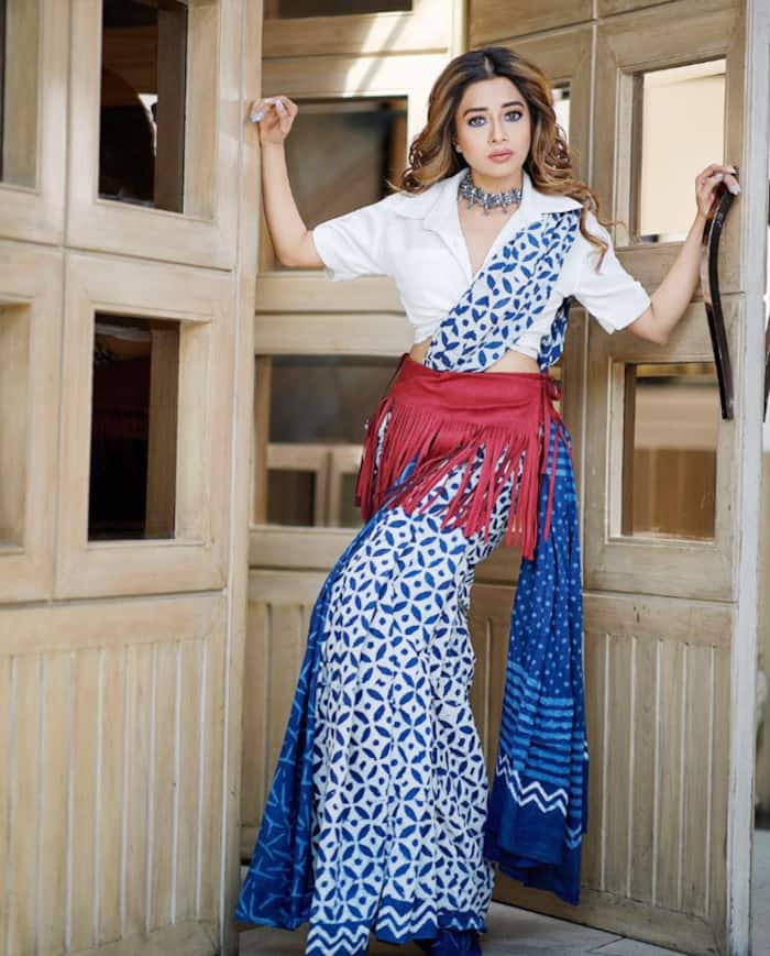 Tina Datta Poses in a saree