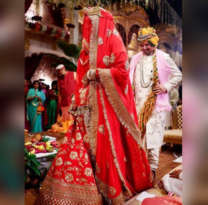 Traditional styling by Sabyasachi for Mohena