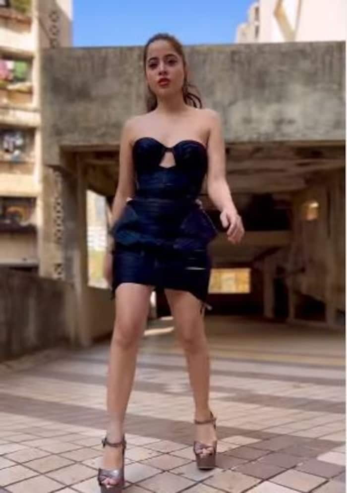 Urfi Javed Stuns in a Body Fitted Little Black Dress – See Bold Pics