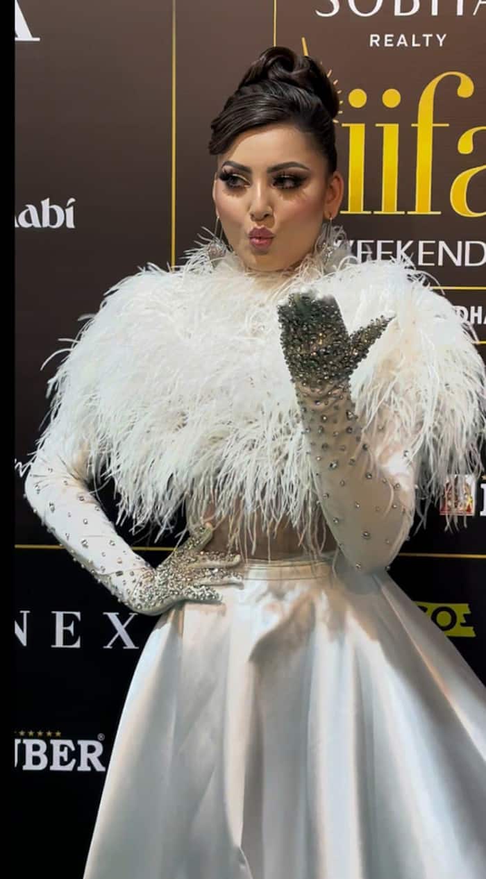 Urvashi Rautela Exudes Princess-Like Elegance in White Satin Gown With ...