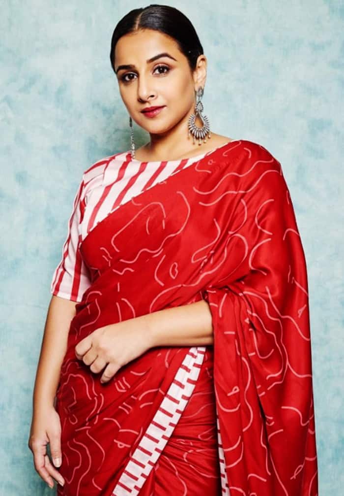 Vidya Balan is Slaying in White And Blue Indo Western Attire