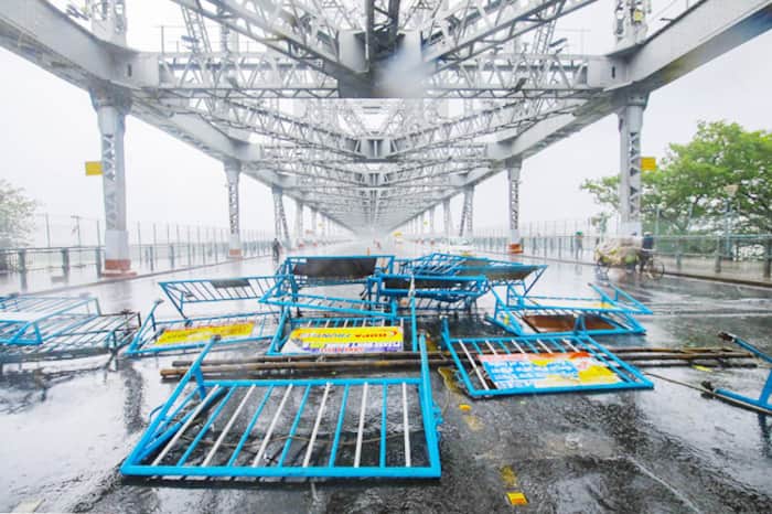 View of Howrah Bridge in the Aftermath of Cyclone Amphan