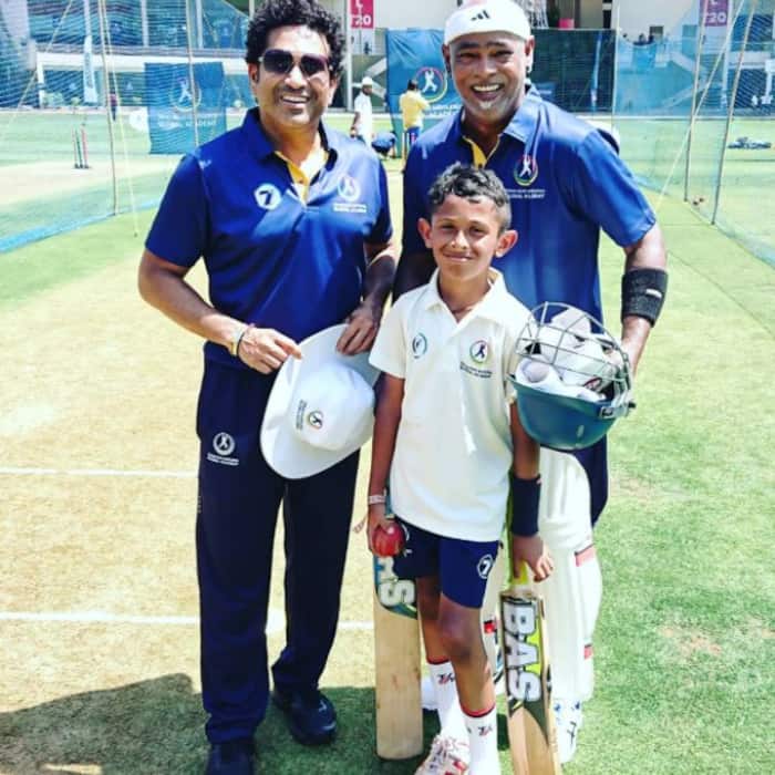 Vinod Kambli's son Jesus Christiano is left handed batter like him