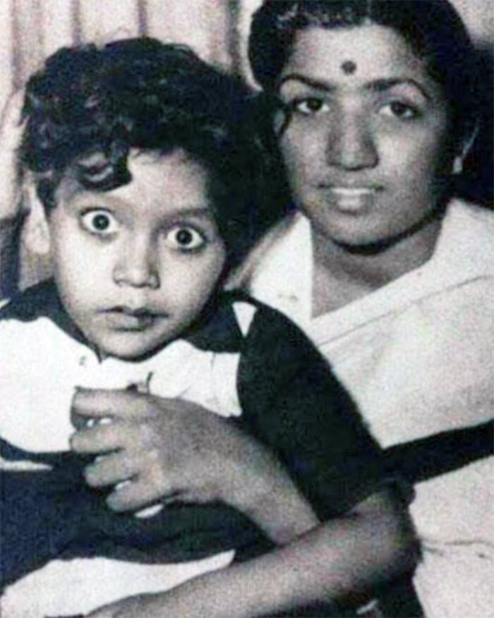 Viral photo of young Bappi Lahiri With Lata Mangeshkar