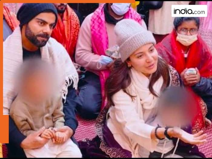 Virat Kohli and Anushka Sharma's first 'family photo' with kids Vamika ...