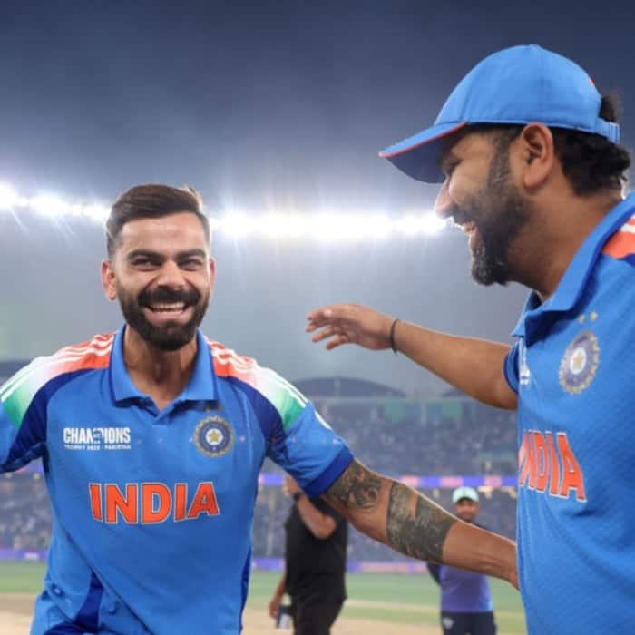 Rohit Sharma, Virat Kohli kick off 'lathmaar Holi' early to start celebration of Champion Trophy ...