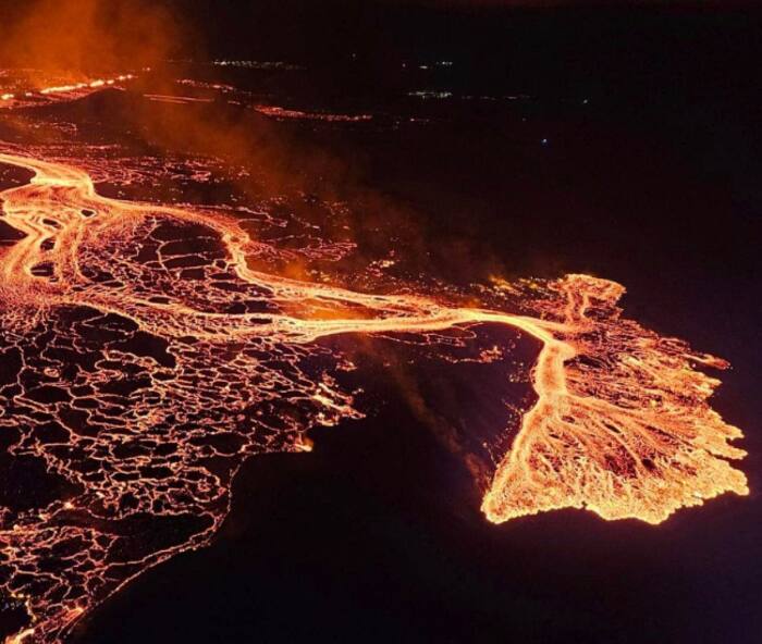 Volcano Erupts In Iceland, Lava Continues To Flow