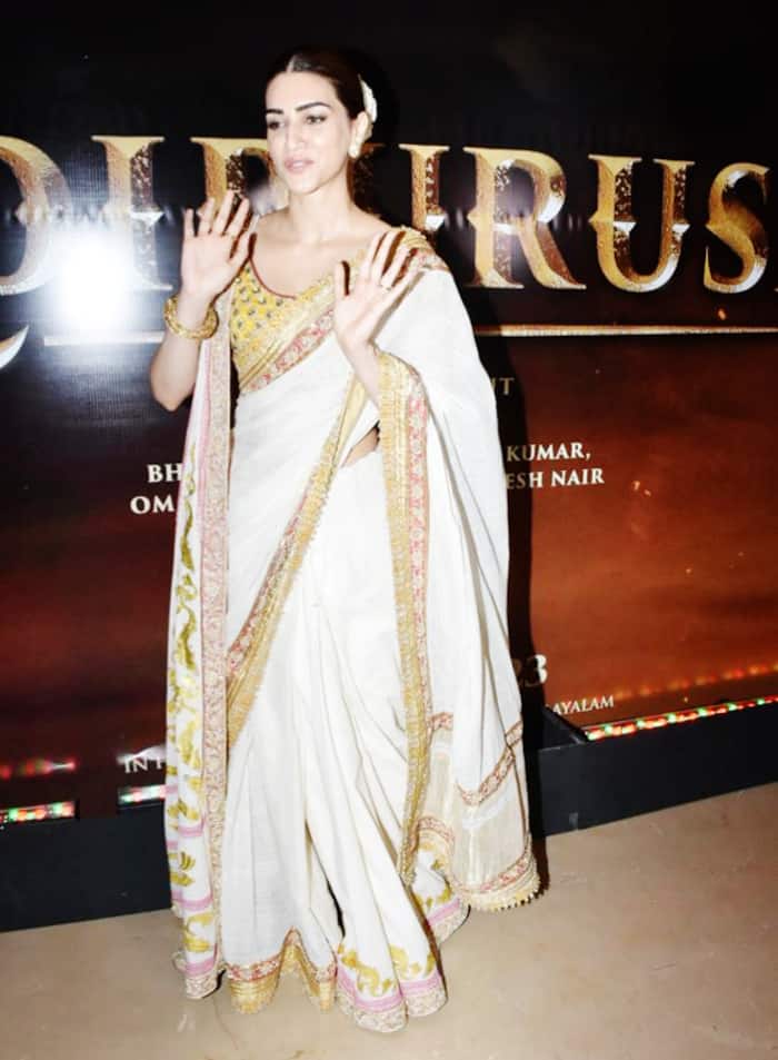 Kriti Sanon White Saree Photos