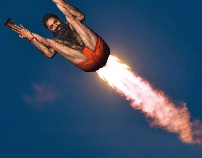 Yoga guru Baba Ramdev on the cover of leading Indian magazine