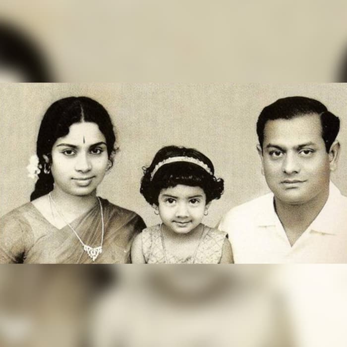 Young Sridevi with family